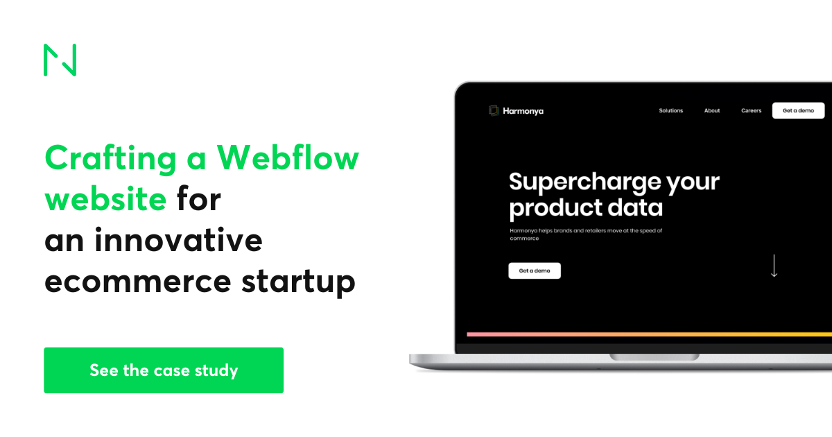 Custom Design and Implementation of Scalable Webflow Site for Harmonya
